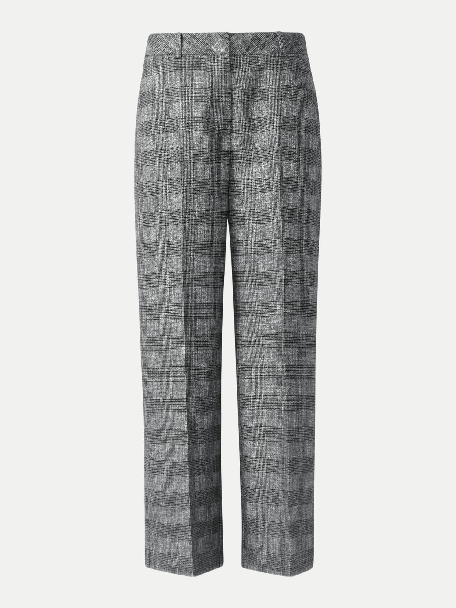 Wide-Leg Ankle-Hose mit Karomuster | 99N9-GREY/BLACK | 40 | 2171447-99N9-40
